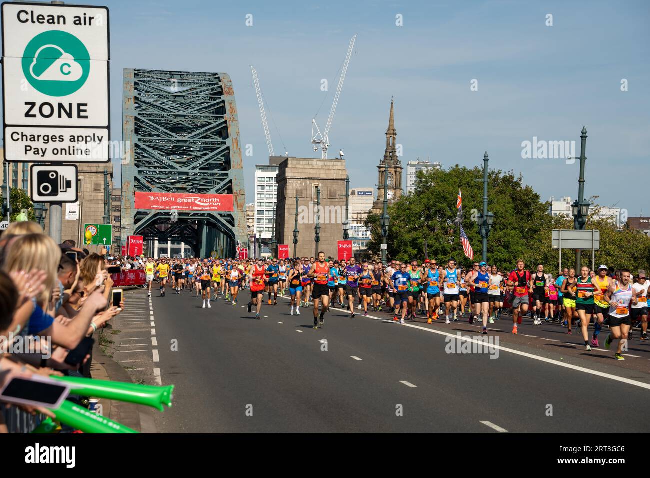 Great North Run 2023. Runners Tyne Bridge in Gateshead, UK Stock Photo ...