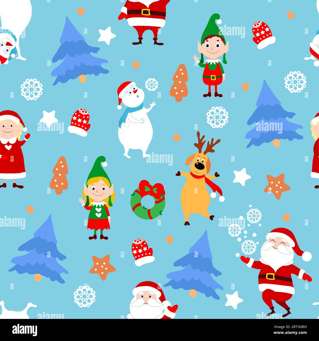 Father christmas reindeer cartoon hi-res stock photography and images ...