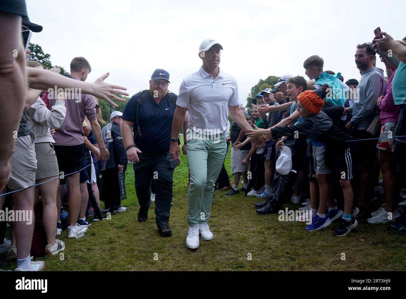 Rory McIlroy interacts with spectators during day four of the 2023 ...