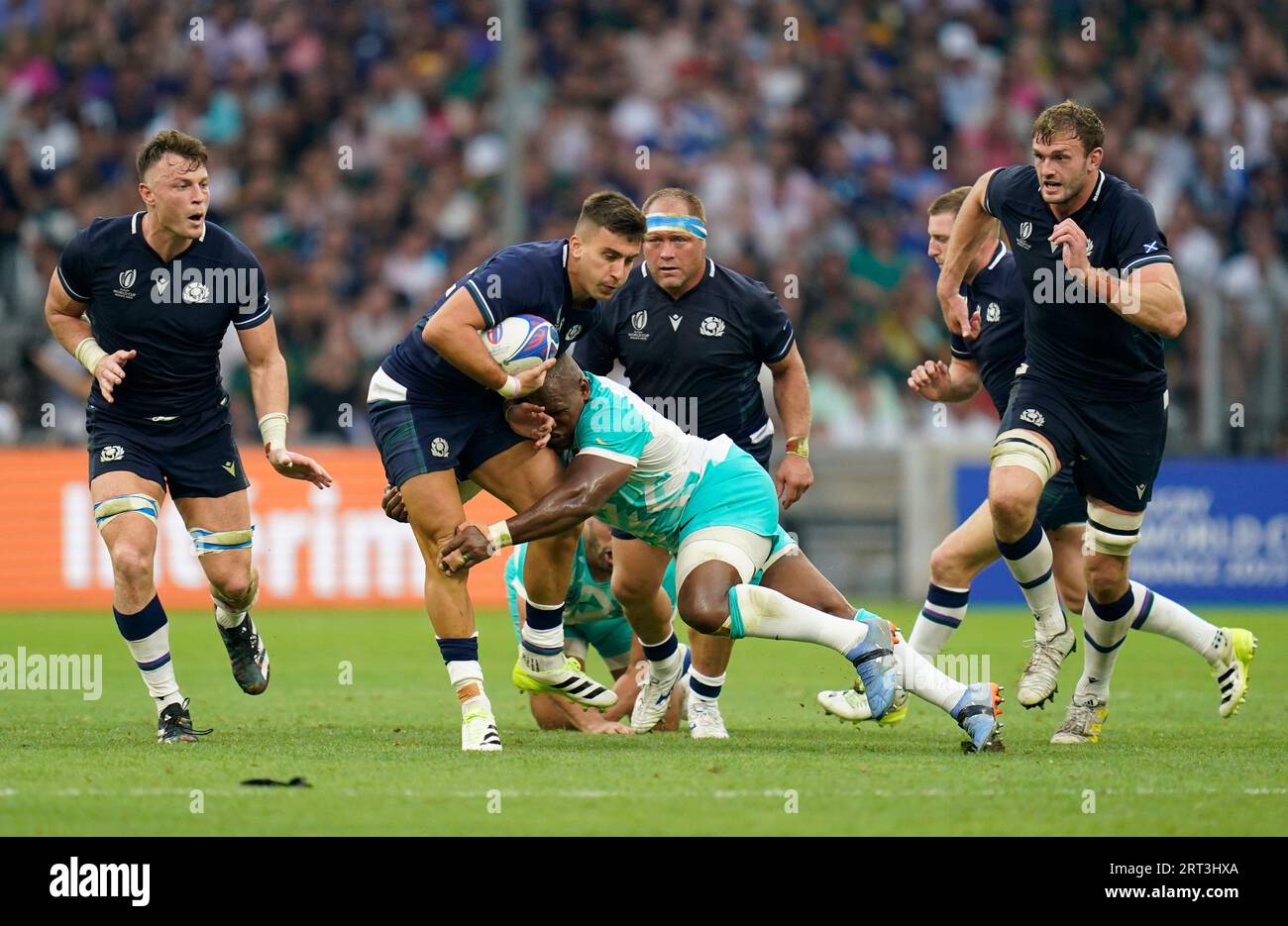 Scotland's Cameron Redpath is tackled by South Africa's Ox Nche during ...