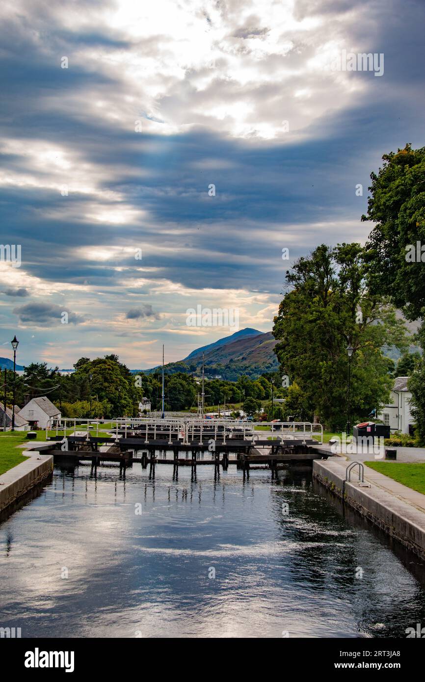 Engineering spectacle of Neptune's Staircase, in the scenic Banavie ...