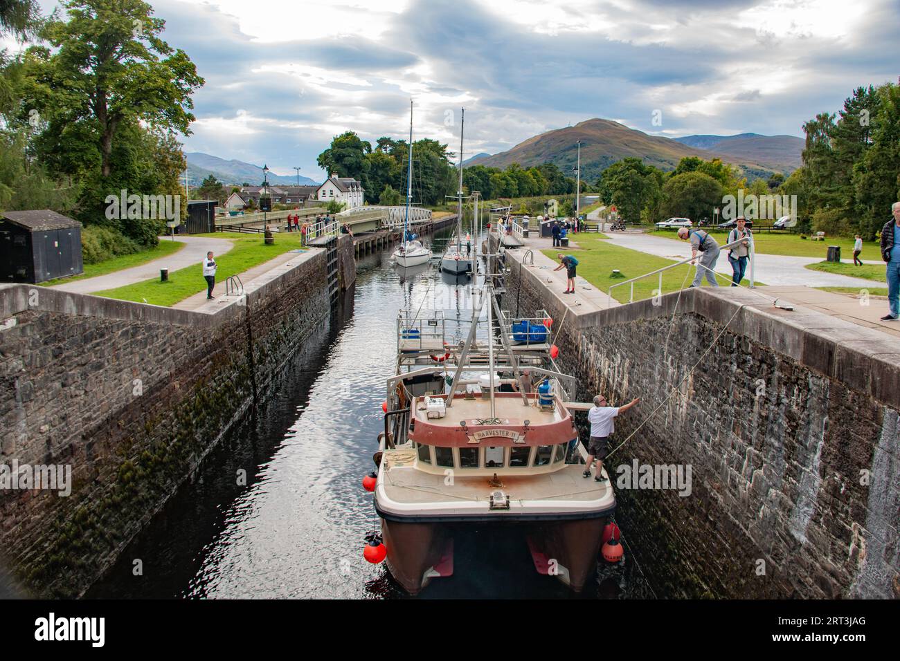 Engineering spectacle of Neptune's Staircase, in the scenic Banavie ...