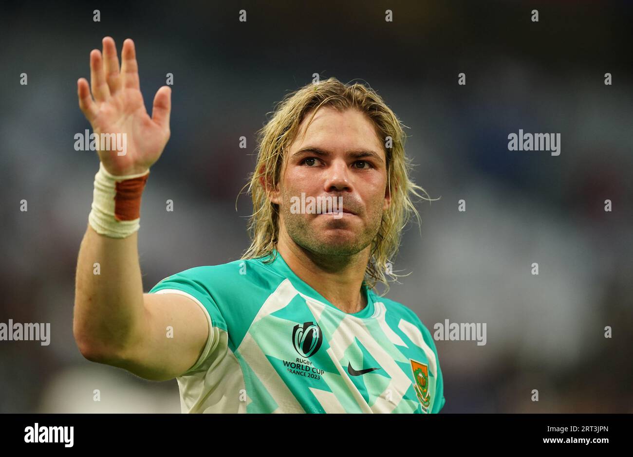 South Africa's Faf de Klerk after the 2023 Rugby World Cup Pool B match ...