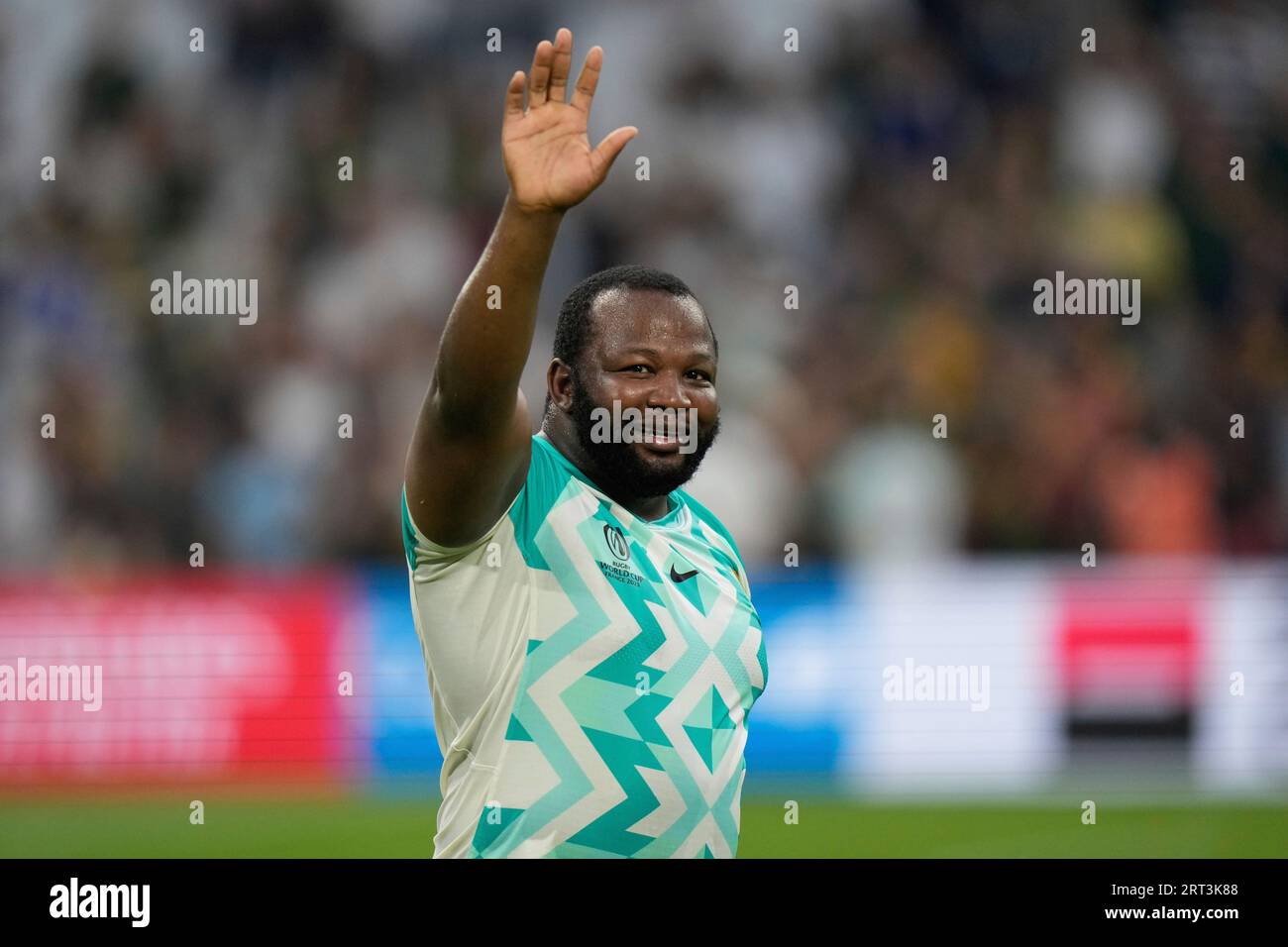 South Africa's Ox Nche celebrates after the Rugby World Cup Pool B ...