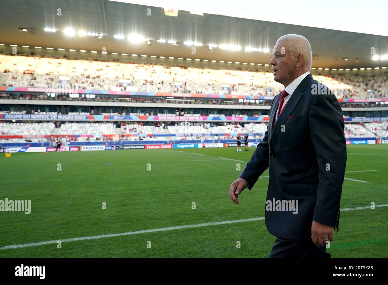 Wales head coach Warren Gatland before the 2023 Rugby World Cup Pool C ...