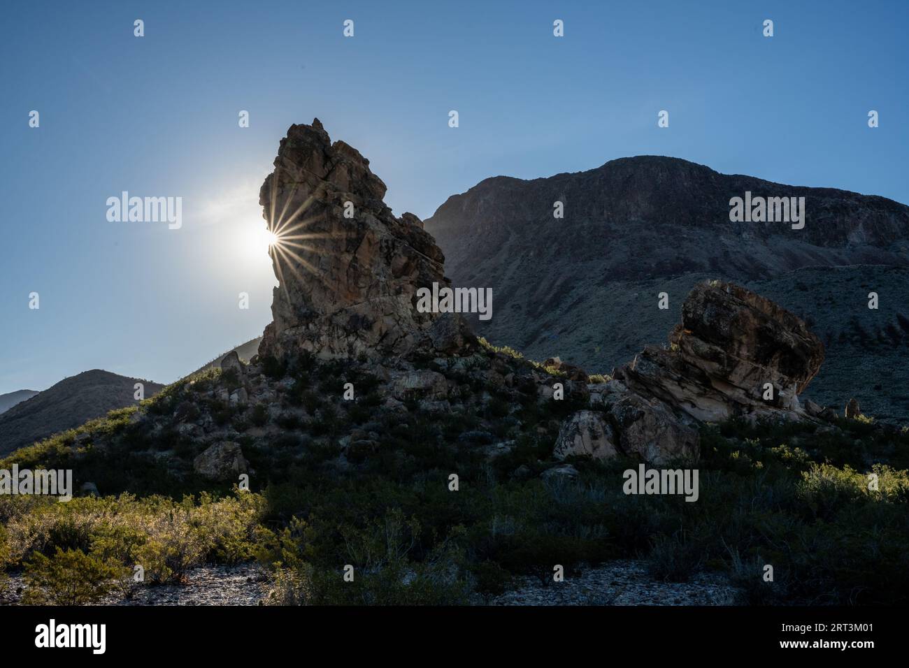 The Chimney Formation With Sun Burst Wrapping Around The Left Side in ...