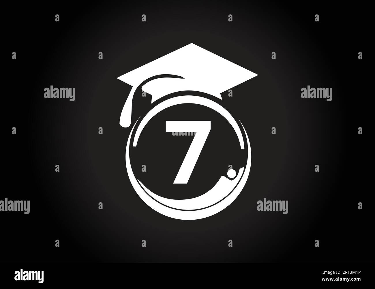 Initial alphabet 7 with the Graduation ceremony. Congratulations ...