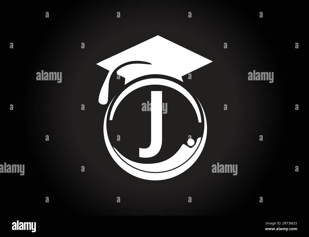 Initial alphabet J with the Graduation ceremony. Congratulations ...
