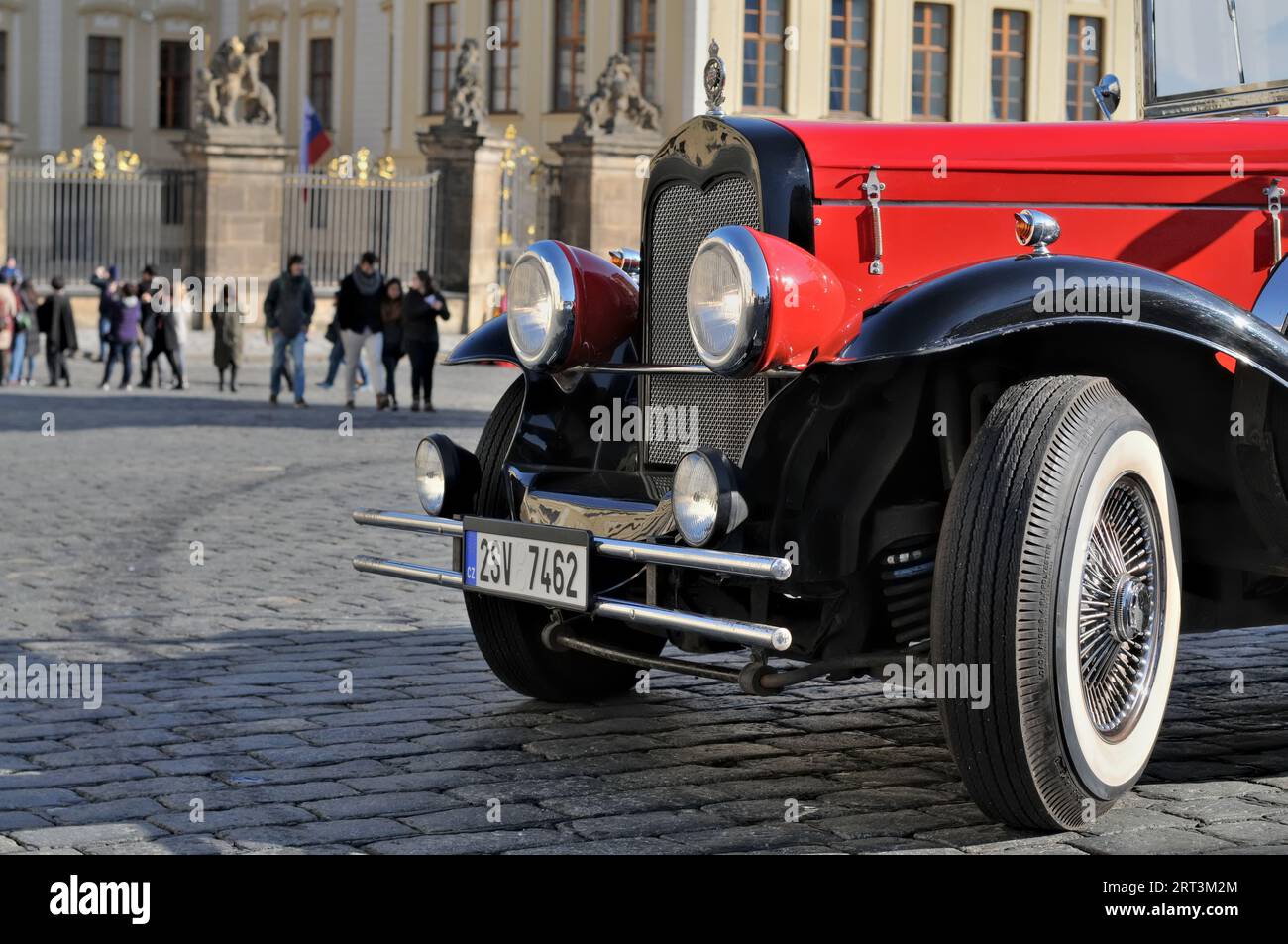 Classic car for sightseeing tours around Prague historical city center ...