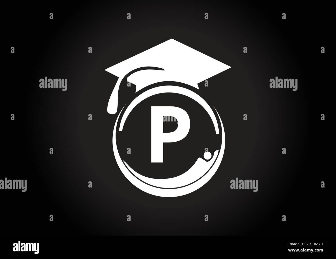 Initial alphabet P with the Graduation ceremony. Congratulations ...