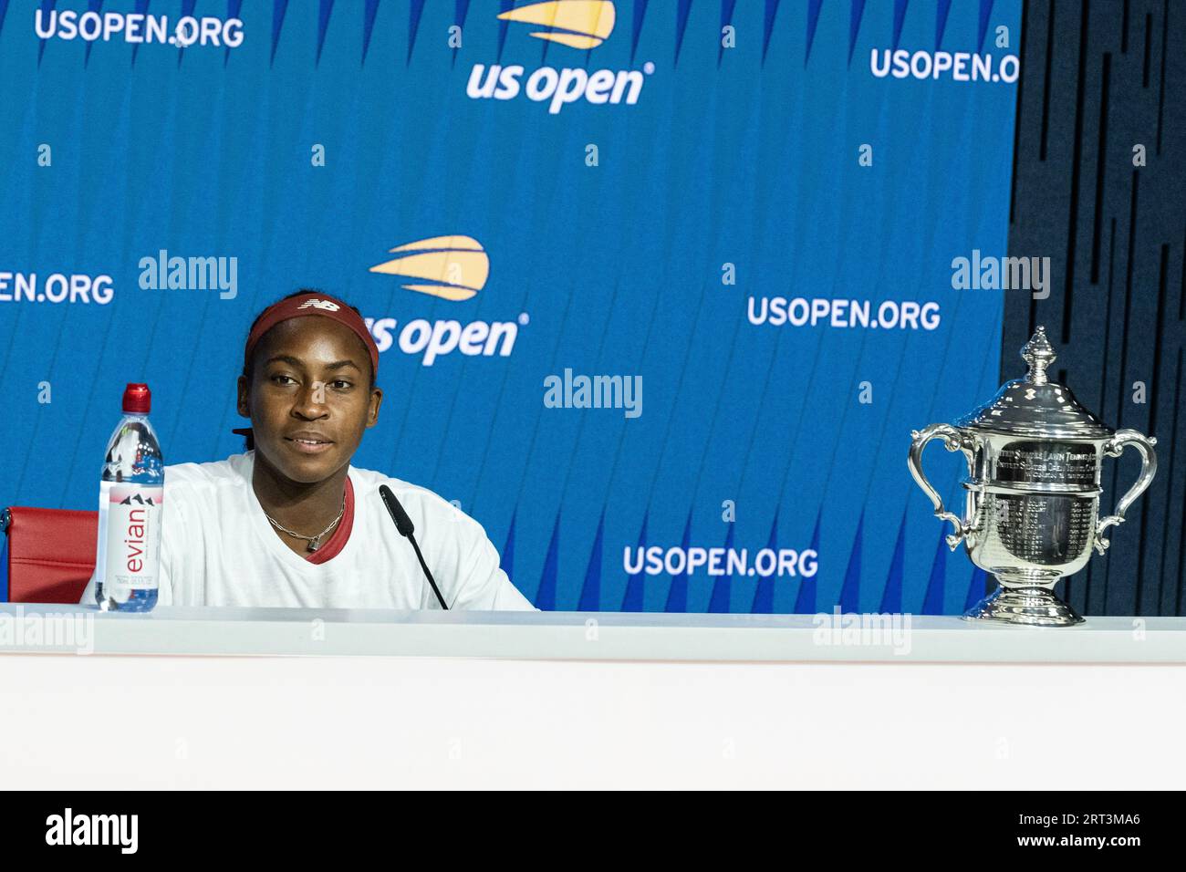 Coco Gauff winner of women's championship of US Open speaks to the ...