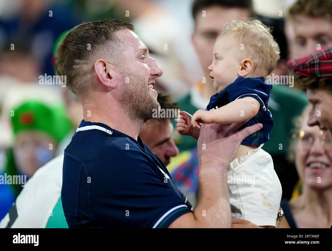 Scotland's Finn Russell with daughter Charlie after the 2023 Rugby ...