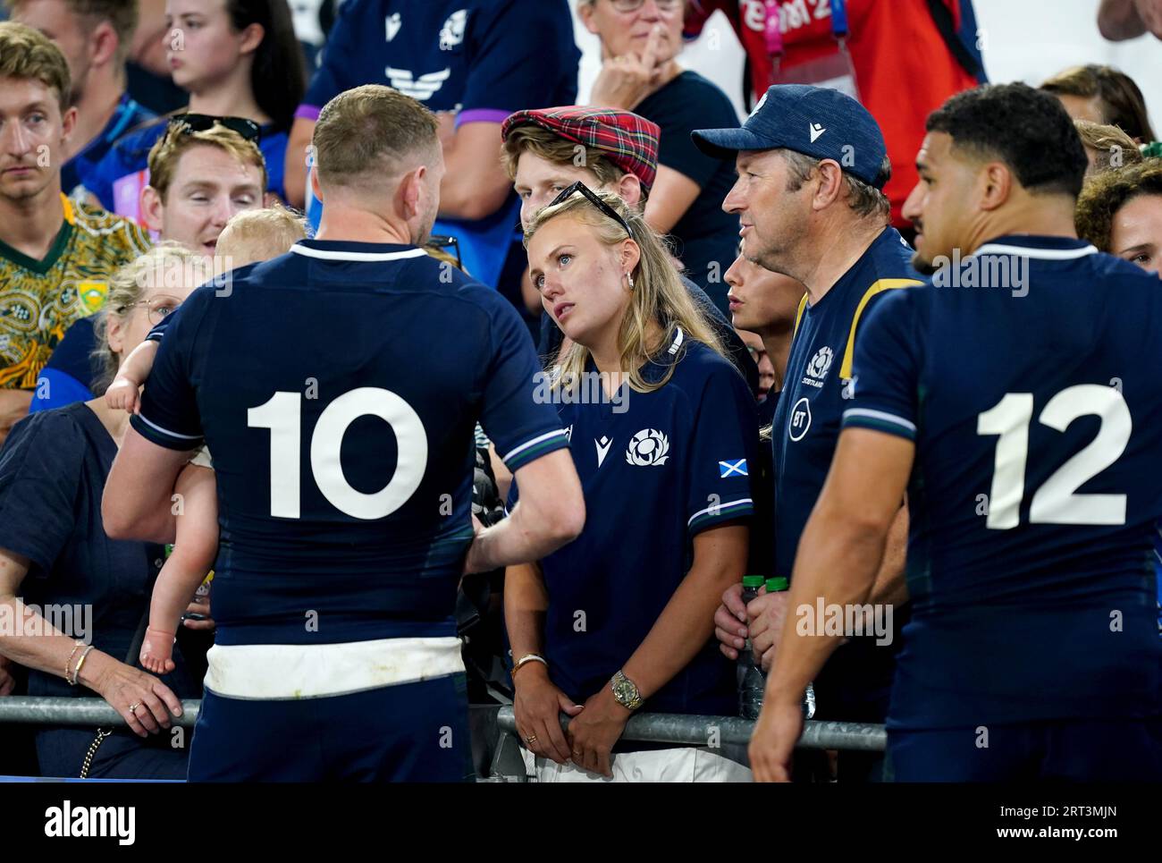 Scotland's Finn Russell with girlfriend Emma Canning and family after ...