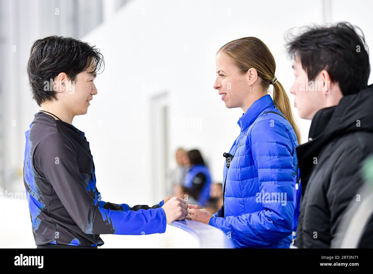 Yuma KAGIYAMA (JPN), with Carolina Kostner, during Men Free Skating, at ...