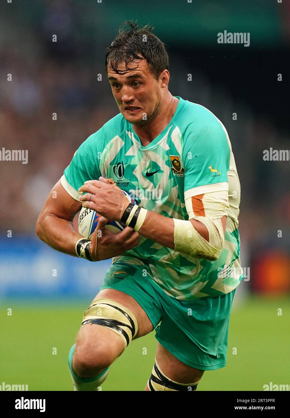 South Africa's Franco Mostert during the 2023 Rugby World Cup Pool B ...