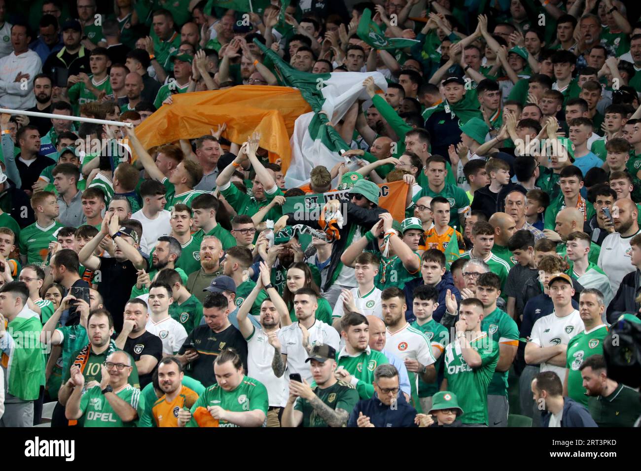 Republic of Ireland fans seen during the UEFA Euro 2024 Qualifying ...