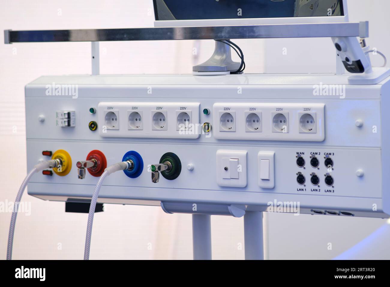 Medical equipment in the operating room for artificial lung ventilation ...