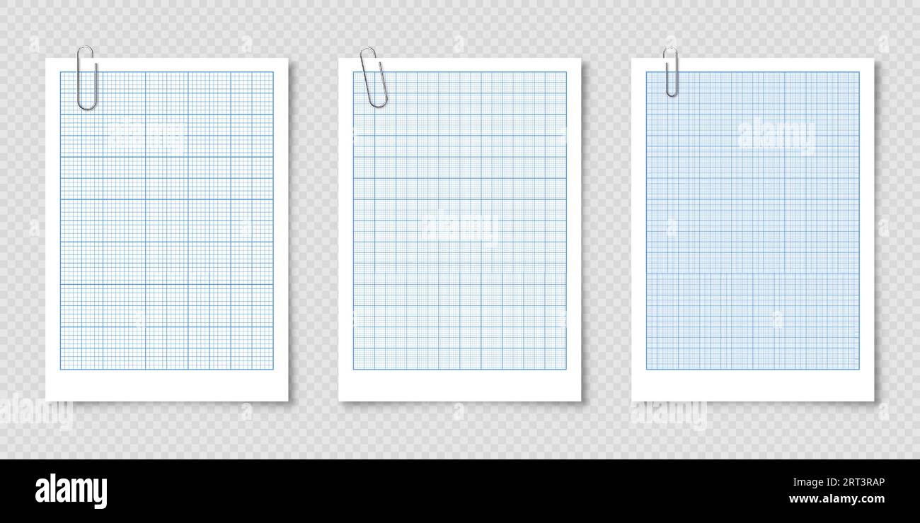 Sheet of graph paper with grid. Millimeter paper texture, geometric ...