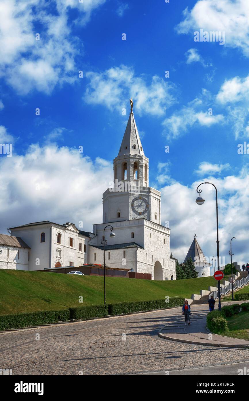 KAZAN, RUSSIA - JUNE 1, 2023: The Spasskaya Tower of the Kazan Kremlin ...