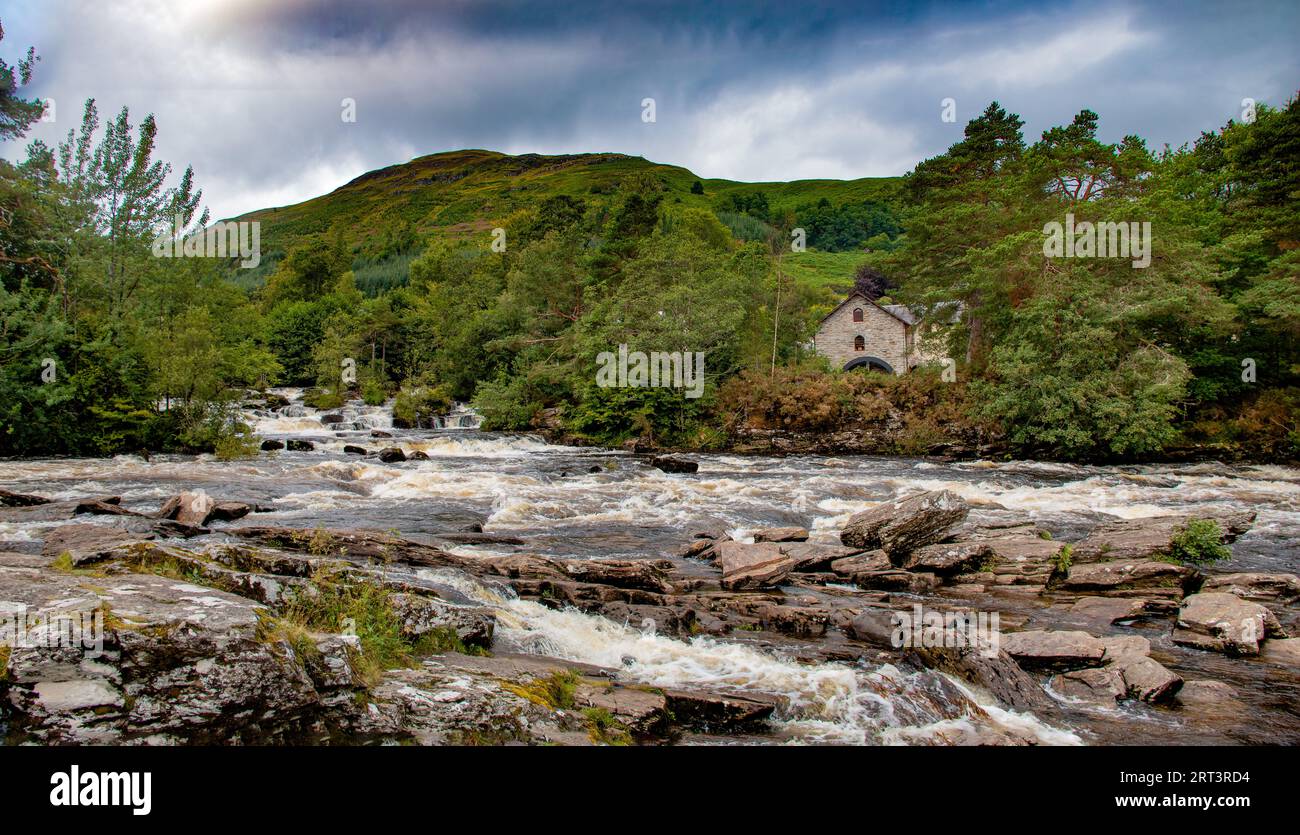Beautiful and scenic Falls of Dochart, in Killin, Kenmore, Scotland ...
