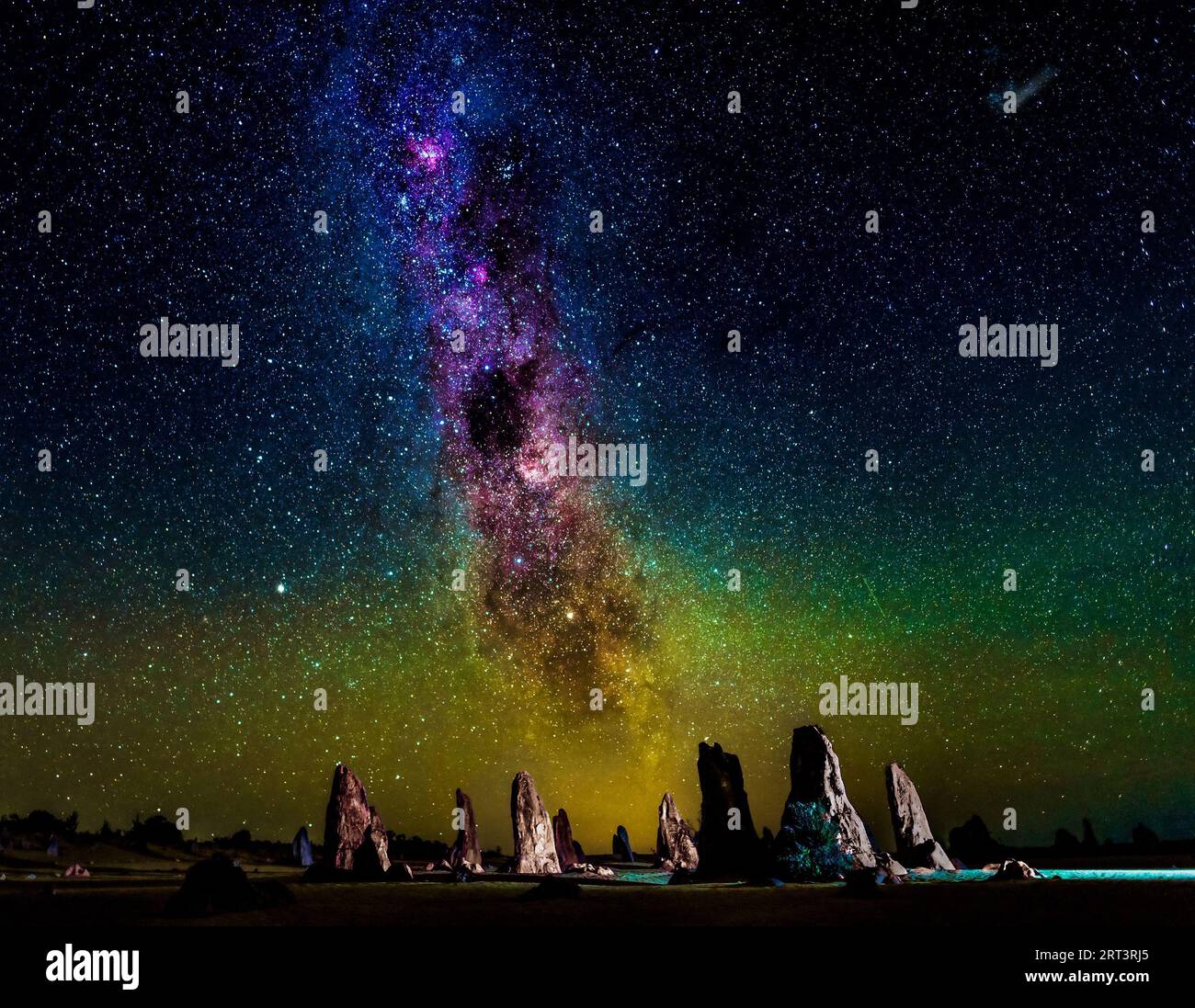 A stunning night sky featuring a Milky Way from The Pinnacles in ...