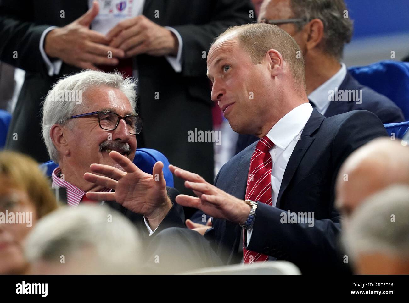 The Prince of Wales with President of the Welsh Rugby Union Gerald ...