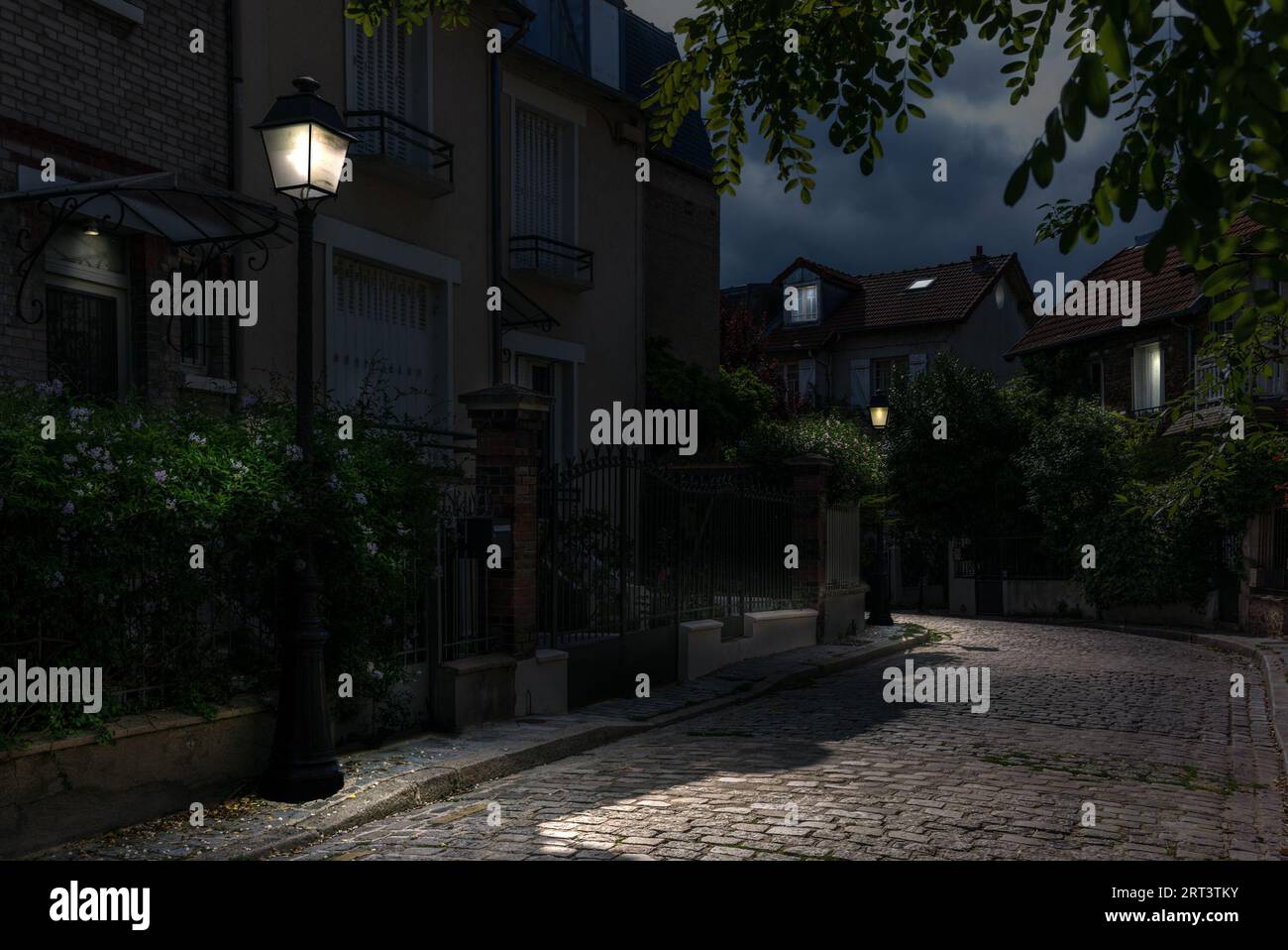 The paved streets and pretty low houses of "La Campagne ä Paris" ("the ...