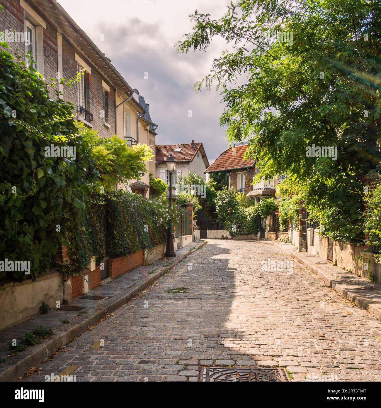 The paved streets and pretty low houses of "La Campagne ä Paris" ("the ...