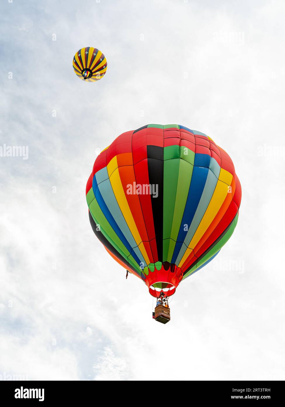 Two balloons float overhead in Boise Idaho Stock Photo - Alamy