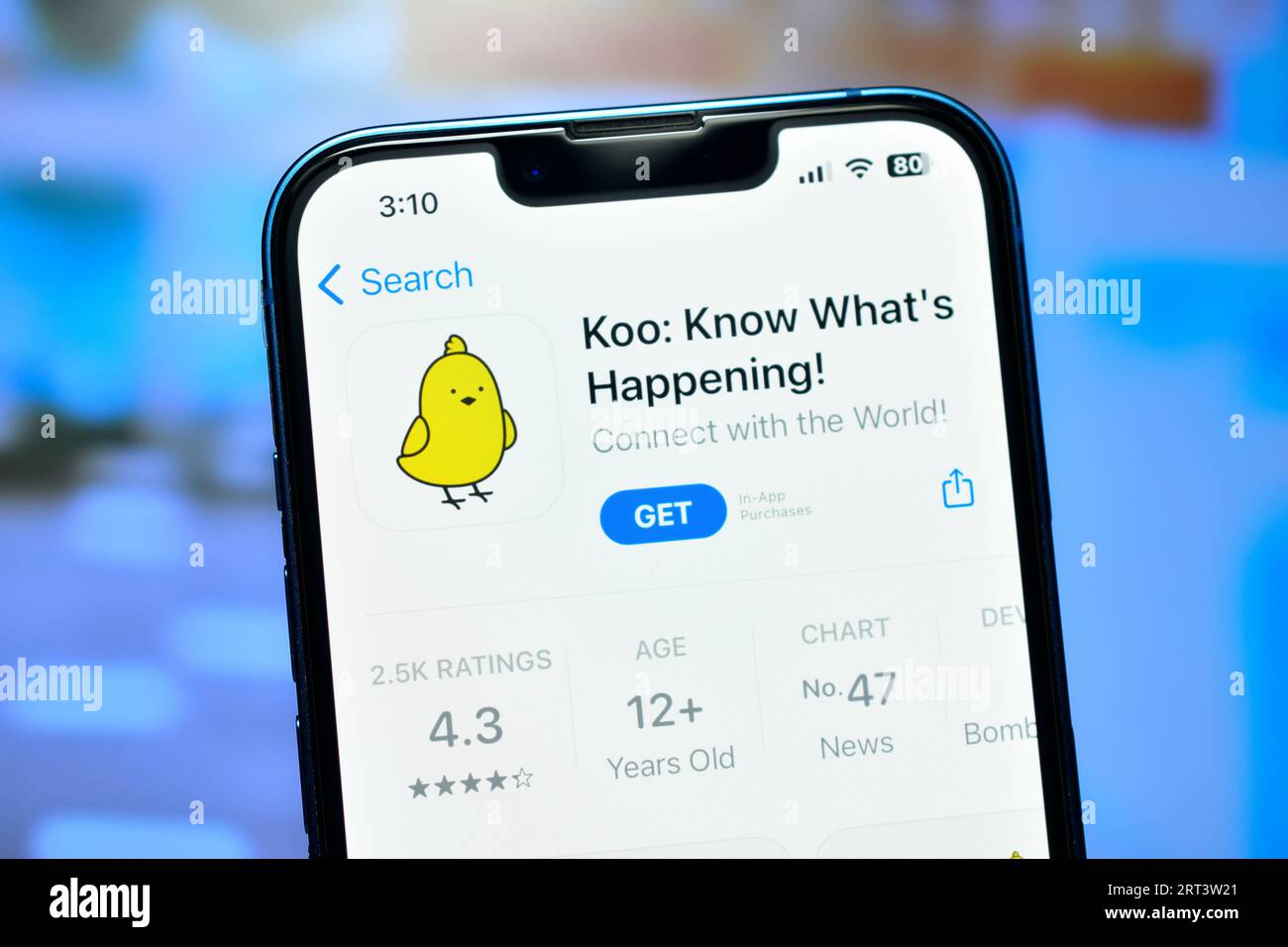 New Delhi, India 10 September 2023:- Koo app on smartphone, koo is ...