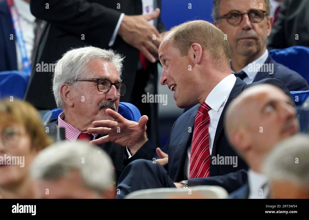 The Prince of Wales with President of the Welsh Rugby Union Gerald ...