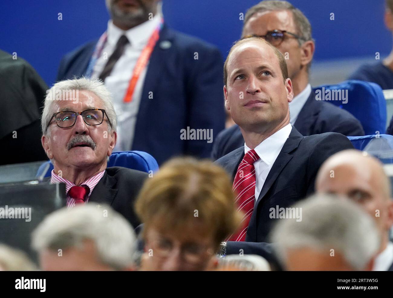 The Prince of Wales with President of the Welsh Rugby Union Gerald ...