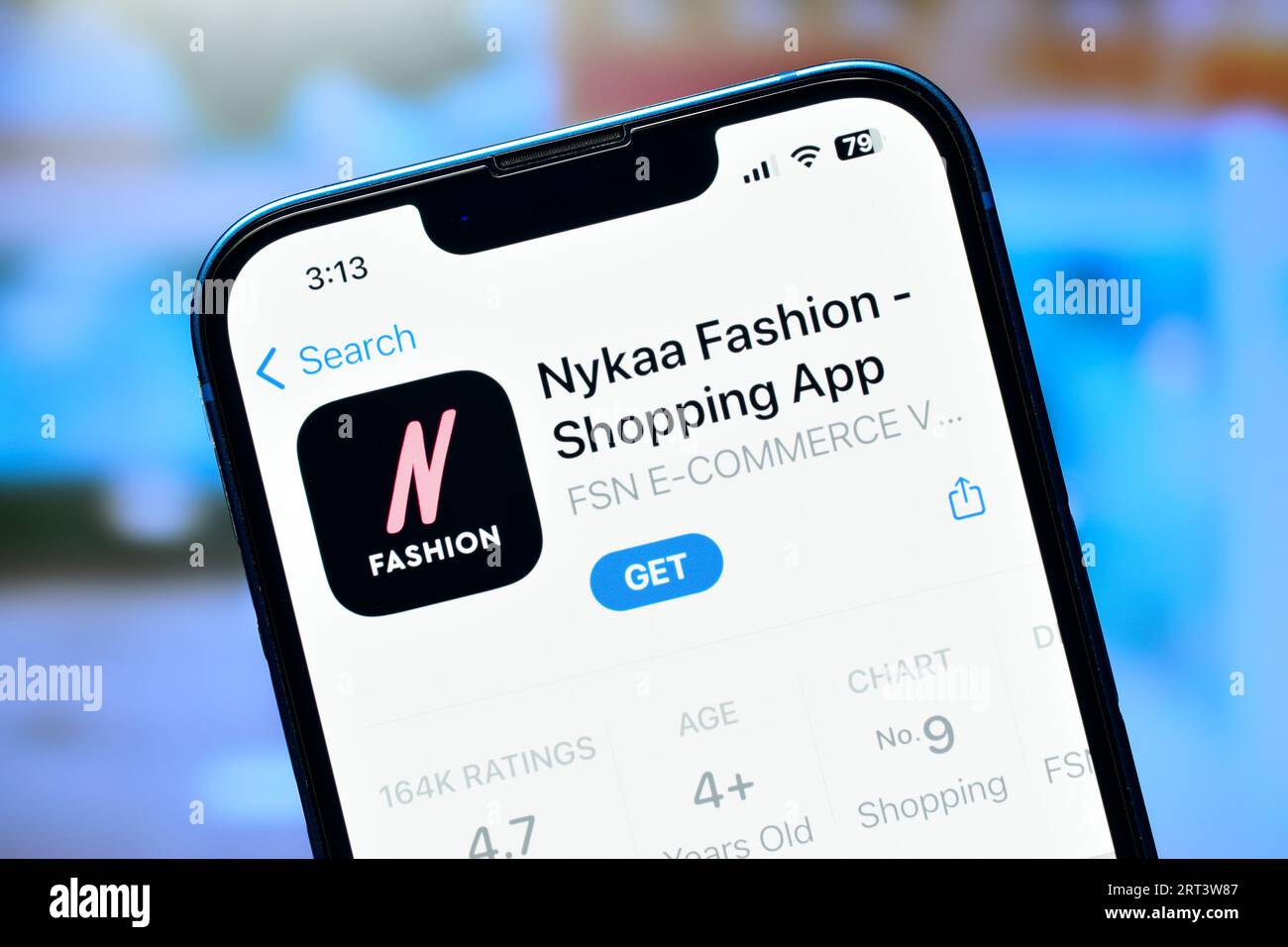 New Delhi, India 10 September 2023:- Nykaa shopping app on smartphone ...