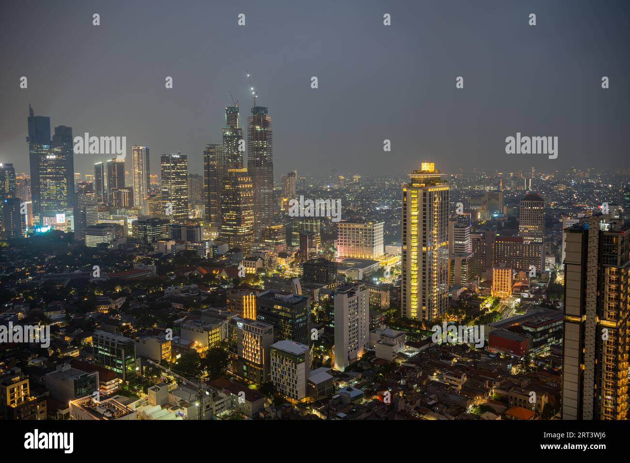Aerial view jakarta downtown skyscrapers hi-res stock photography and ...