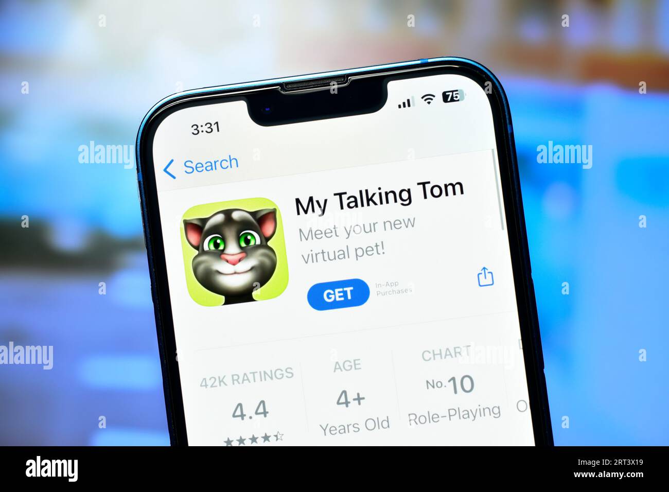 New Delhi, India 10 September 2023:- Talking tom app on iphone used to ...