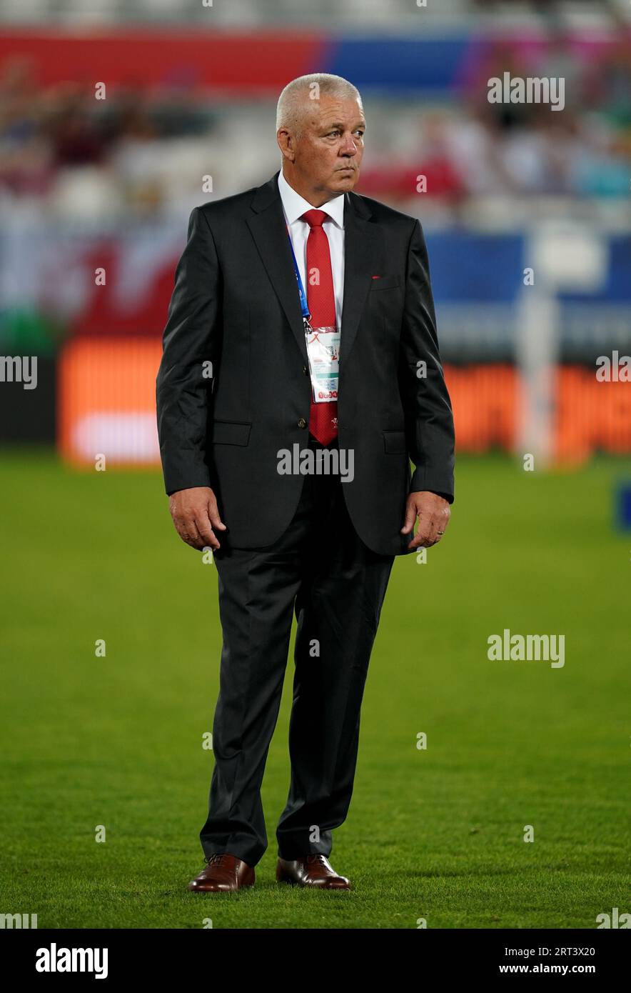 Wales head coach Warren Gatland before the 2023 Rugby World Cup Pool C ...