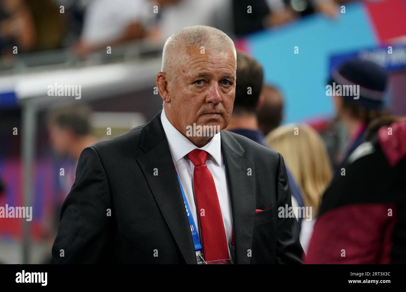 Wales head coach Warren Gatland before the 2023 Rugby World Cup Pool C ...