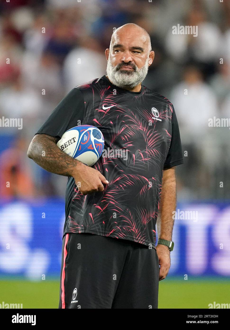 Fiji head coach Simon Raiwalui before the 2023 Rugby World Cup Pool C ...