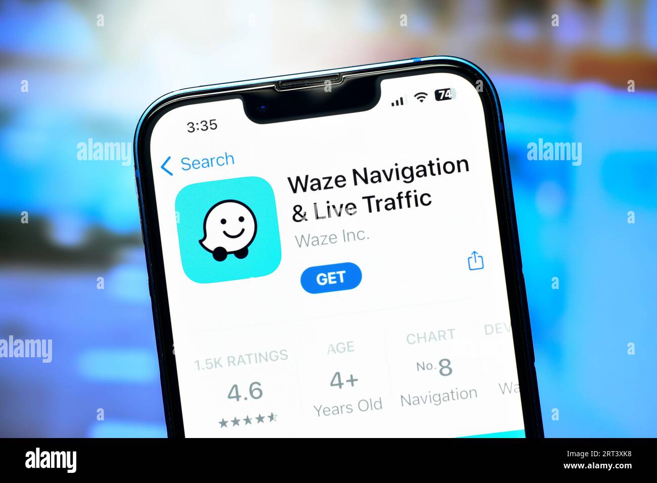 New Delhi, India 10 September 2023:- Waze navigation and live traffic ...