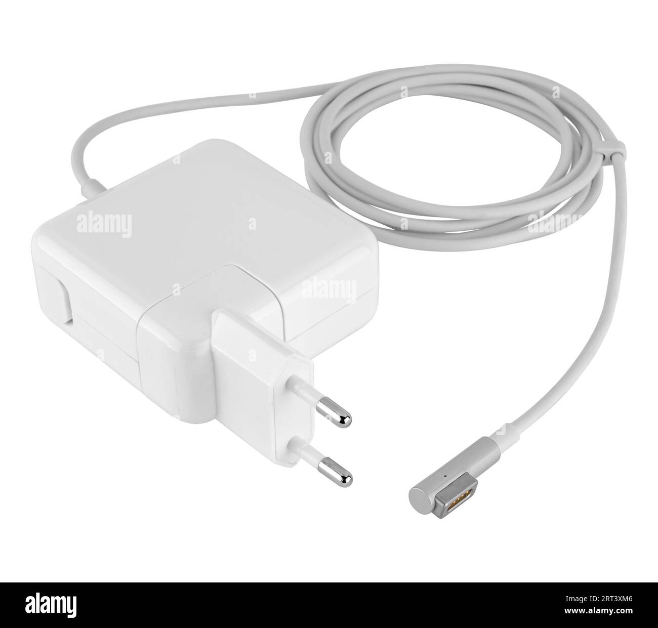laptop power adapter, on white background in insulation Stock Photo - Alamy