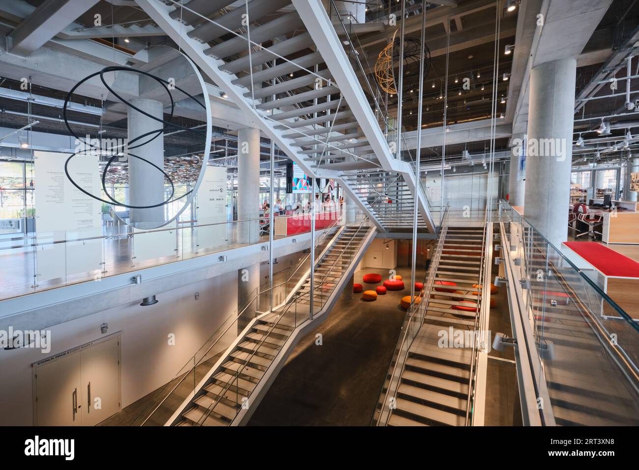 Istanbul, Turkey - September 10, 2023: Interior view and stairs of new ...