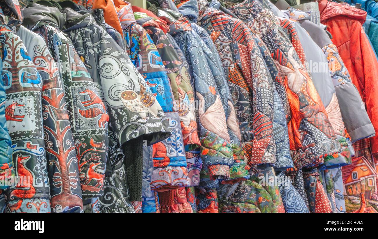 White multi colored jacket hi-res stock photography and images - Alamy