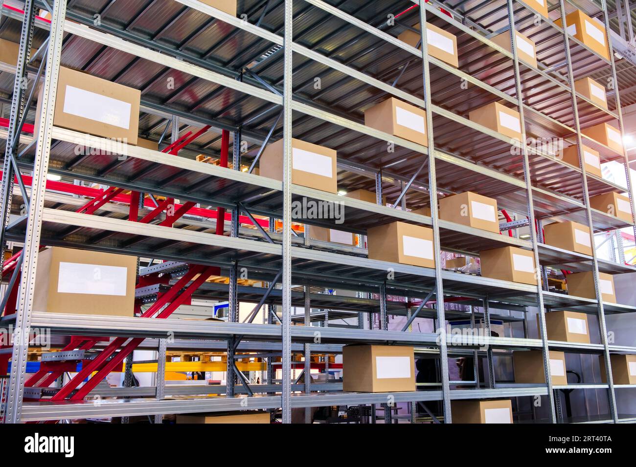 Retail Warehouse Cardboard Boxe and Packages. Logistics, Sorting and ...