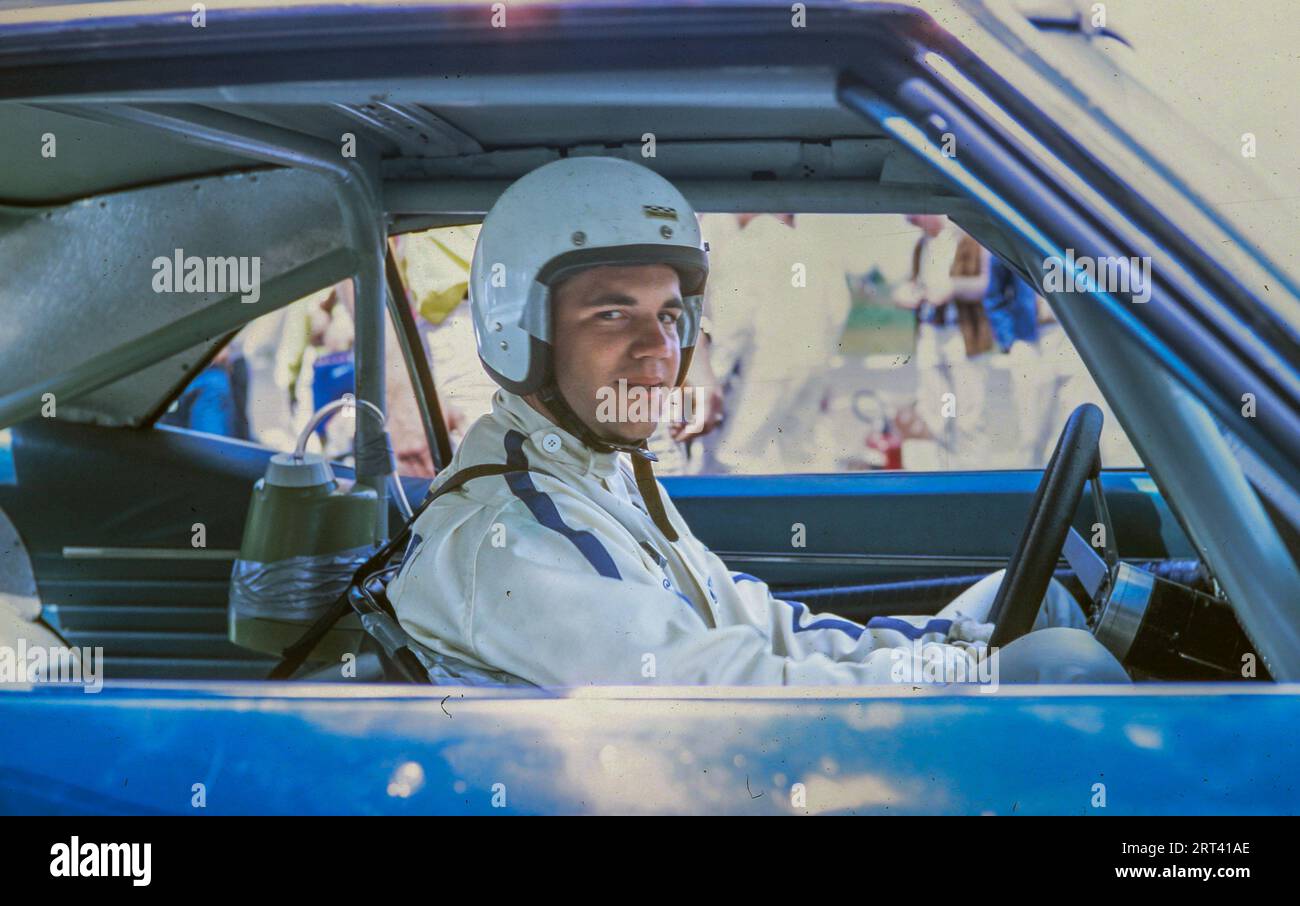 Sam Posey in a Penske Sunoco Camaro at the 1968 Watlins Glen Trans Am ...