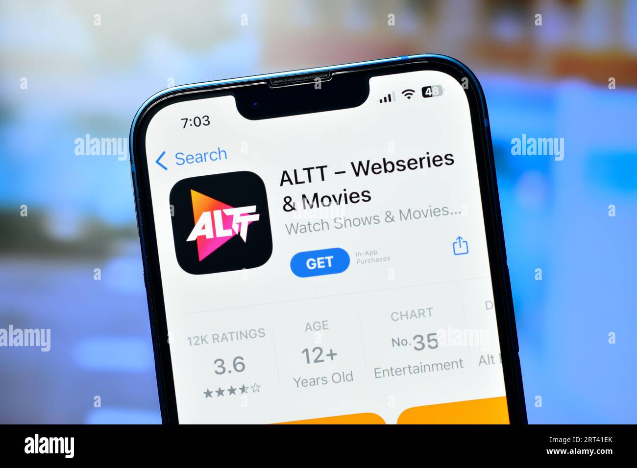 New Delhi, India 10 September 2023:- ALTT Bajali app on iphone used to ...