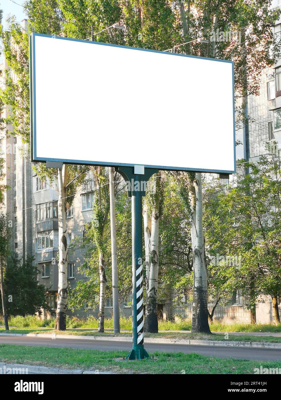 Advertising billboard metal, large horizontal. Billboard mockup ...