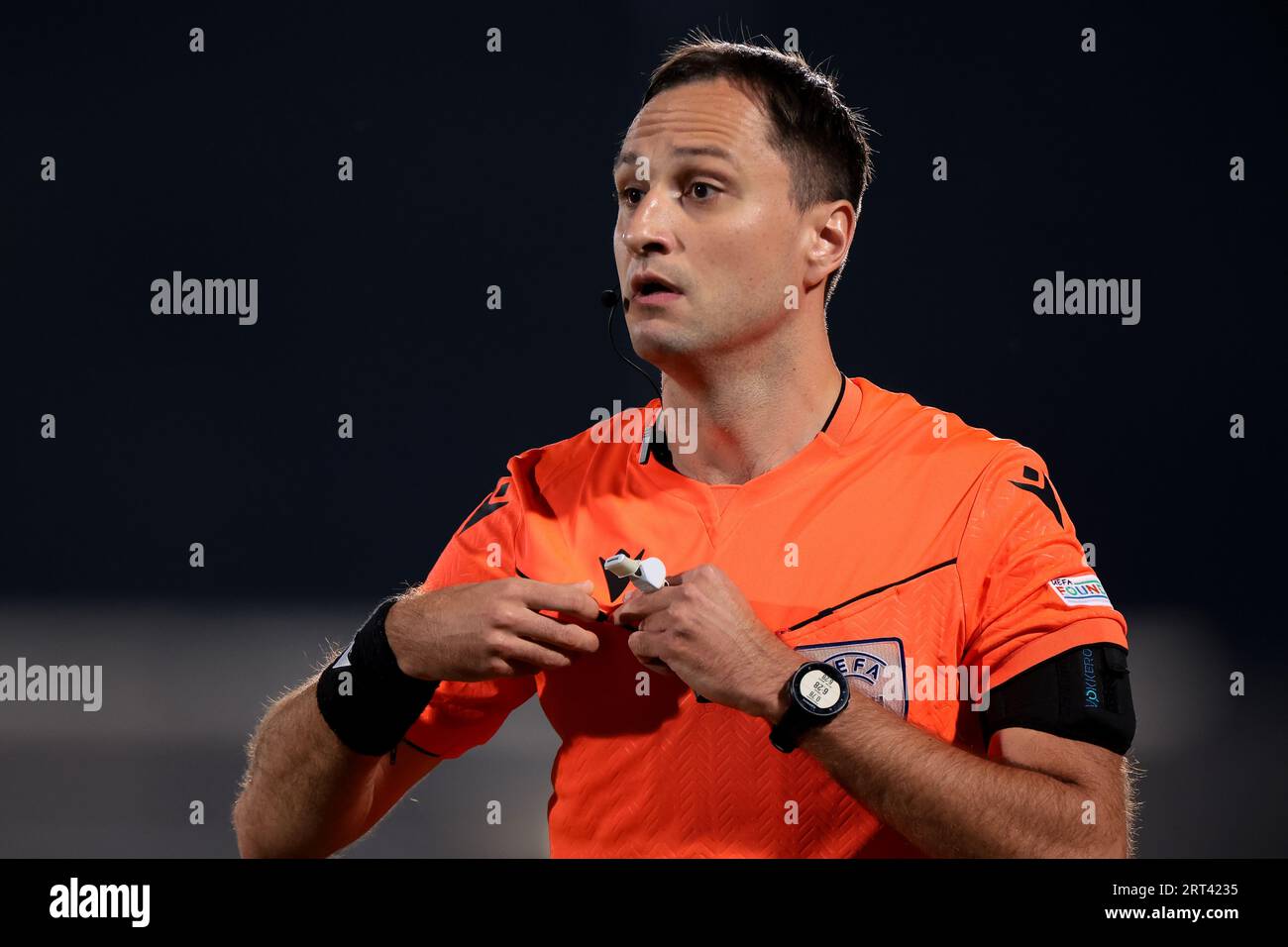 Serravalle, Italy. 10th Sep, 2023. The Referee Mykola Balakin of the ...