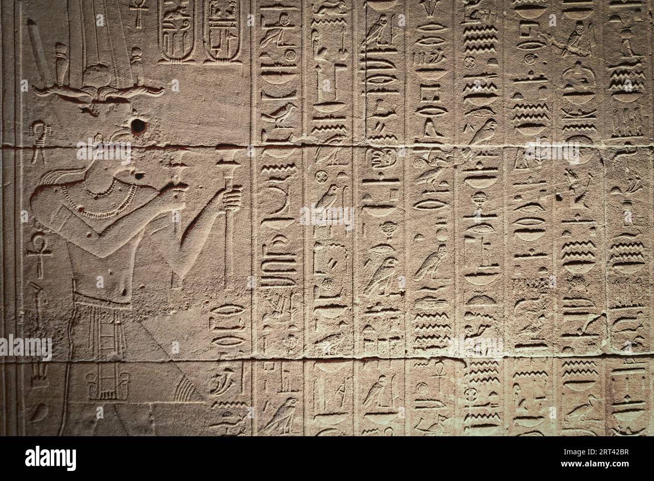 Old Egyptian hieroglyphs on an ancient background. Horizontally Stock ...