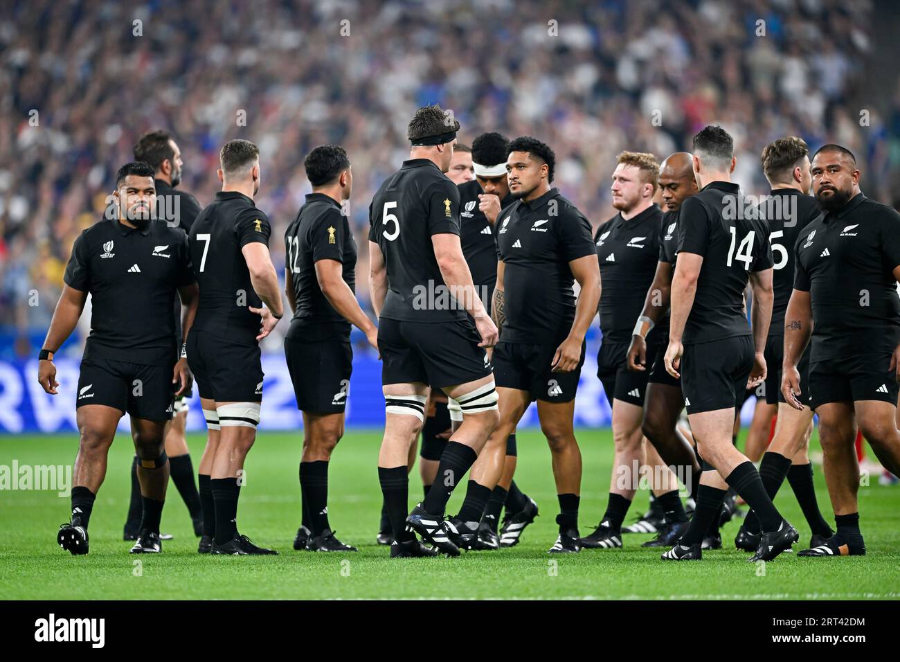 Players of NZ during the Rugby World Cup RWC 2023, Pool A match between ...