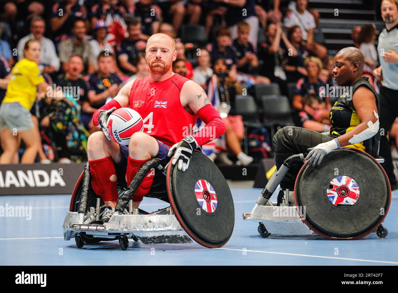 Düsseldorf, Germany. 10th Sep, 2023. Gary Callier with the ball. Team ...
